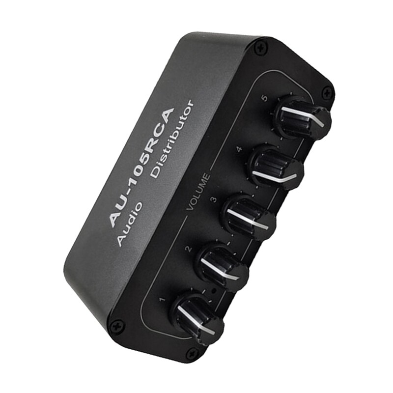 5CH Audio Distributor Stereo Audio Mixer 1 Input 5 Output Splitter for ...