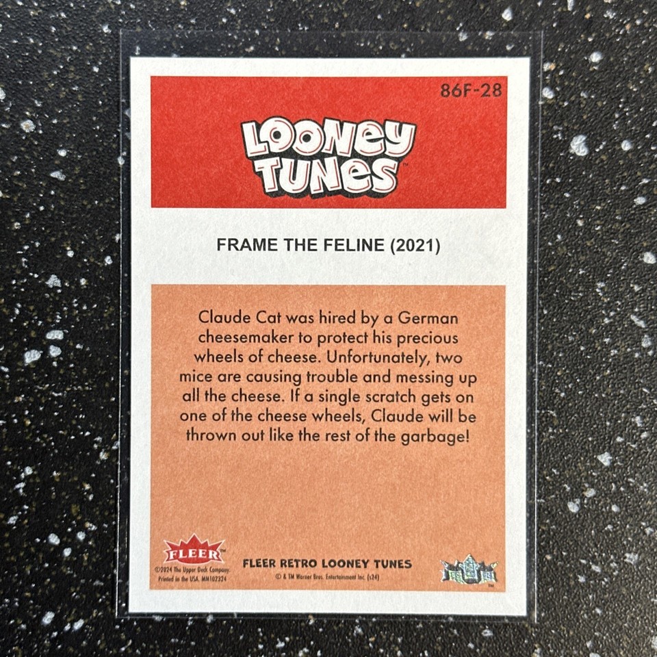 2024 Fleer Retro Looney Tunes 86F-28 Claude Cat VA | eBay