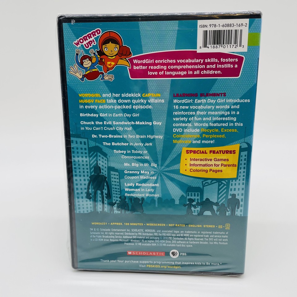 PBS WORG6221 WordGirl Earth Day Girl Widescreen Stereo TV Series DVD ...