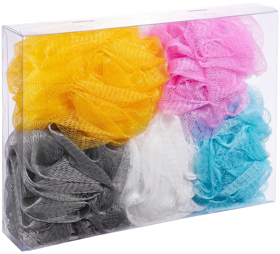 5x Badeschwamm Duschschwamm Massage oder Peeling Schwamm Nylon zum ...