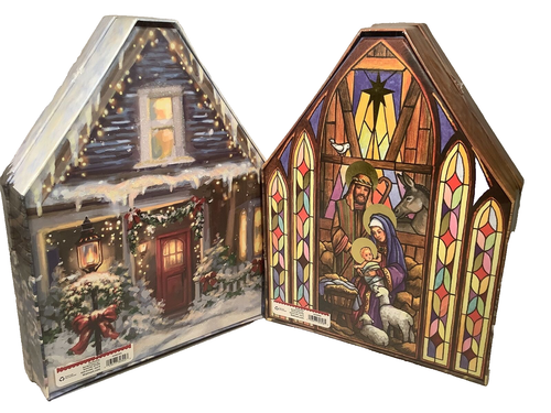 Christmas Nesting Gift Boxes-2 pk (4) New Boxes shaped like Church ...