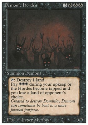 Demonic Hordes [Revised] MTG 3ED ~Light Play~ *Vintage Magic Reserve ...