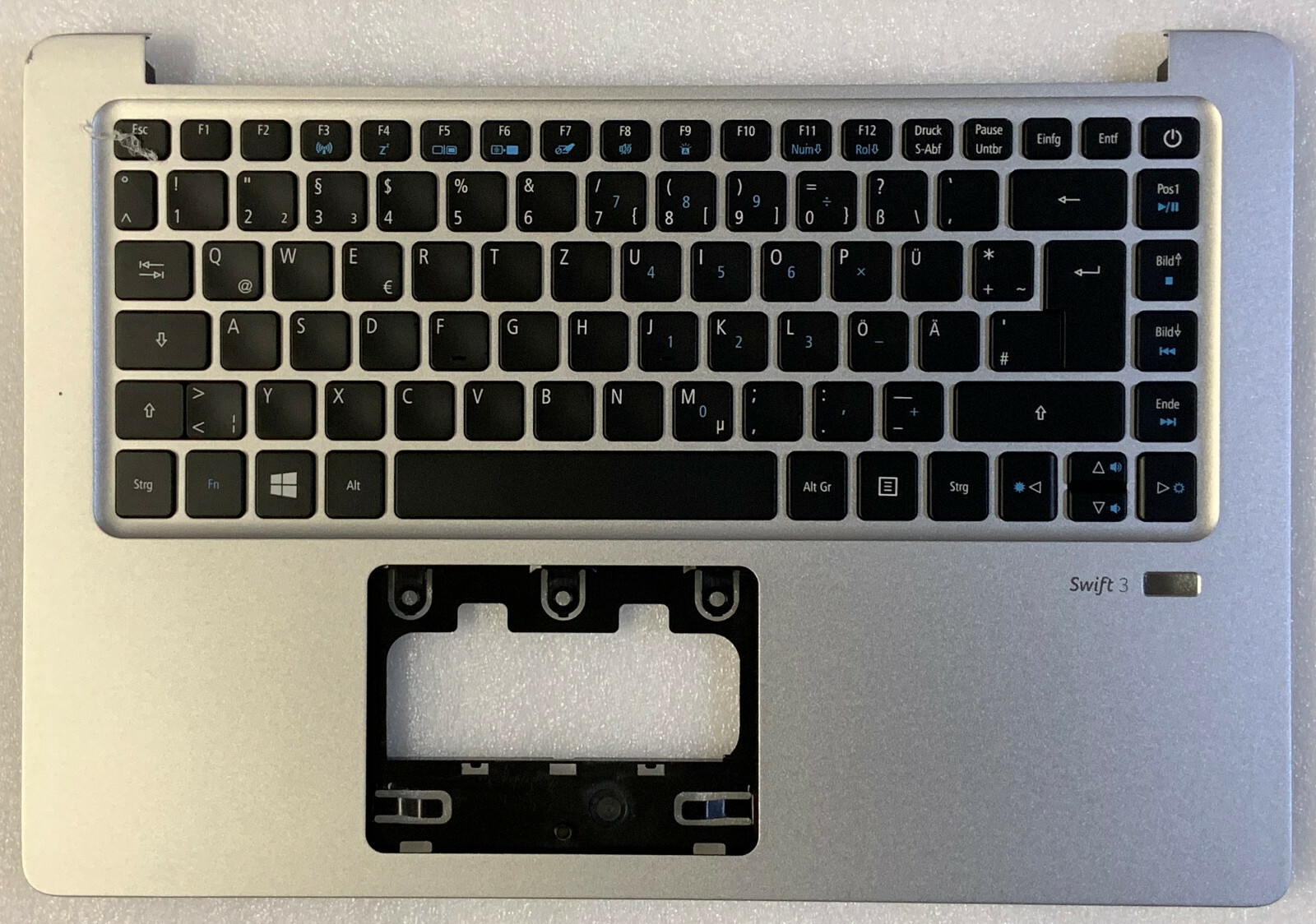 German Qwertz Keyboard Acer Aspire SF314-51 6B.GKBN5.017 Silver Backlit ...