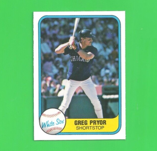 MLB 1981 Fleer GREG PRYOR #359 Chicago White Sox | eBay