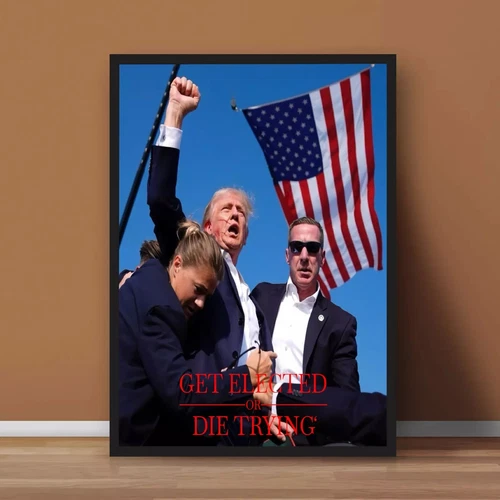 Donald Trump MAGA Get Elected Or Die Trying Poster Print - No Frame | eBay