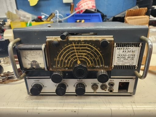 Multi-Elmac AF-67 " Trans-Citer Transmitter, Parts, UNTESTED, HAM RADIO ...