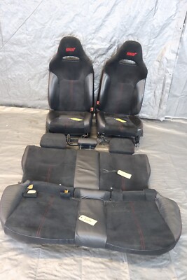 2011 SUBARU WRX STI EJ257 GR8 OEM BLACK LEATHER SUEDE FRONT N REAR ...