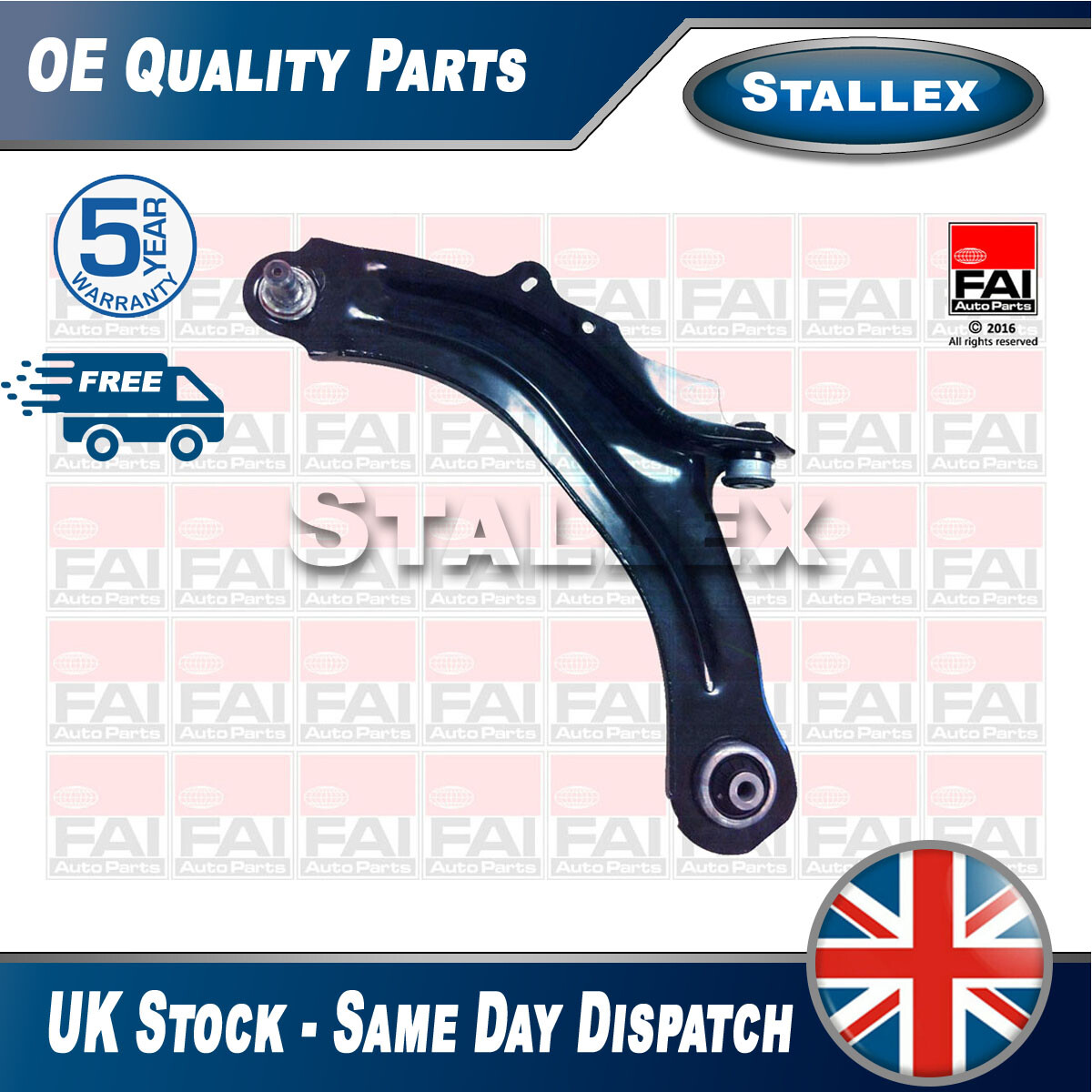 Fits Renault Captur 2013- Track Control Arm Front Left Lower Stallex ...