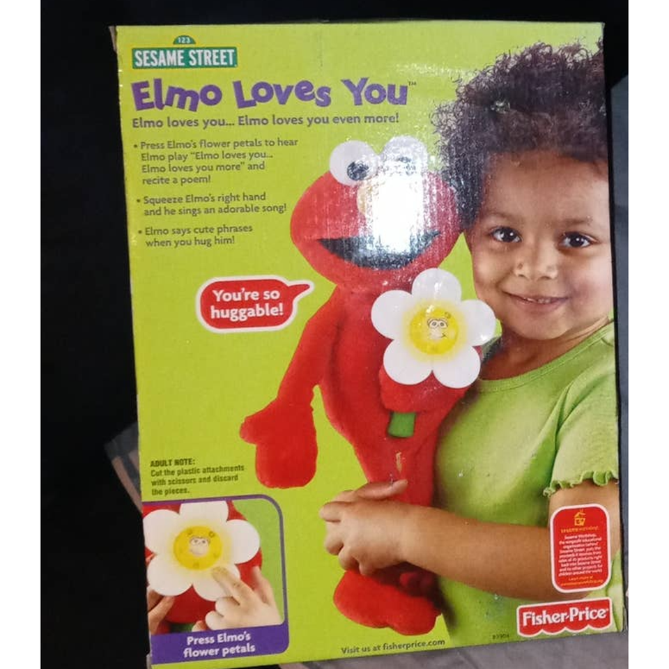New in Box! Sesame Street Elmo Loves You Talking Plush Iight up Daisy ...