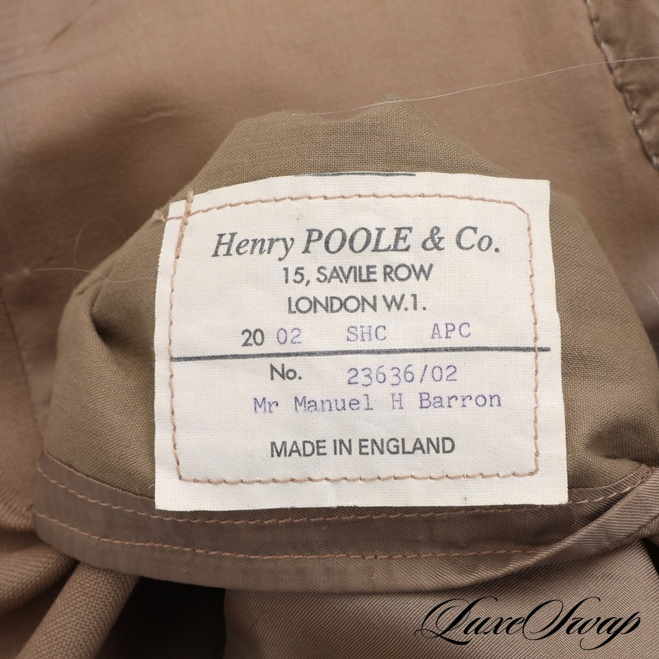 Henry Poole Savile Row England Bespoke 2002 Coffee Brown Tonik Blazer ...