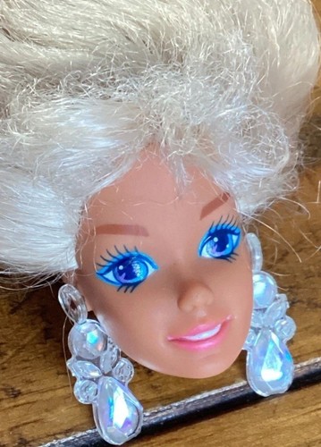 ⭐️Vintage 93 Mattel Barbie Sun Jewel Replacement Doll Head & Earrings ...