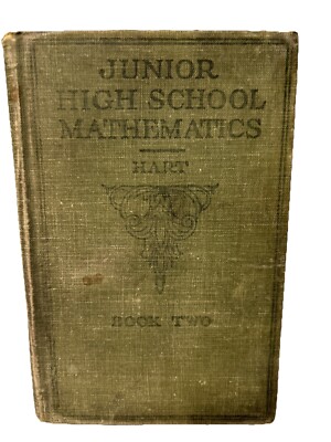 Antique 1922 textbook: Junior High School Mathematics, Hart | eBay