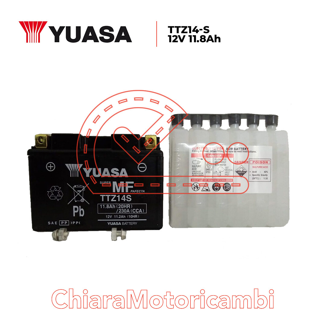 BATTERIA Benelli TNT Sport Evo - 1130 cc - anni: 2007 - 2007 YUASA ...