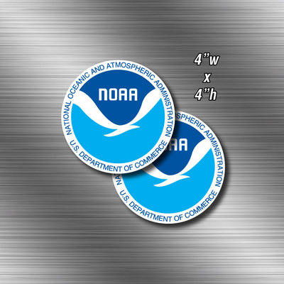 2x National Oceanic and Atmospheric Administration Cut Vinyl Decal ...