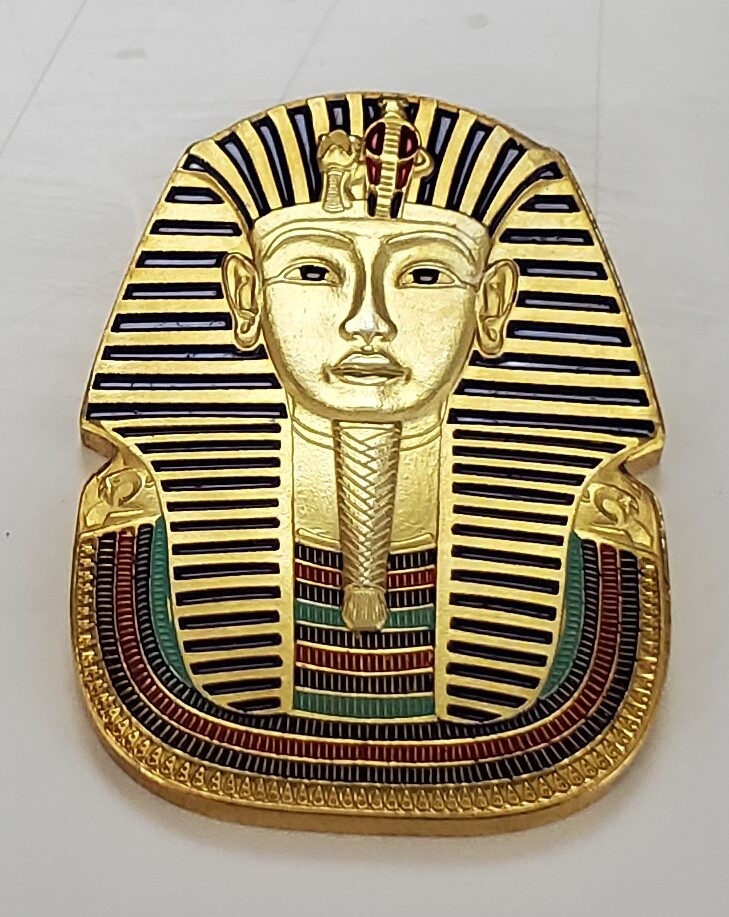 Egypt Pharaoh Gold Coin Cairo Sphinx Desert Pyramid Ancient Old Vintage ...