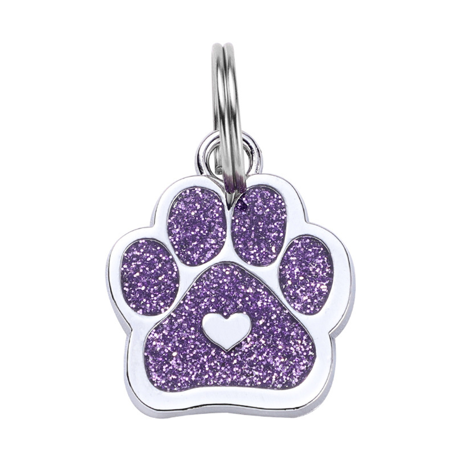 Pet Tag Smooth Surface Dress Up Paw Shape Engraved Pet Dog Id Name Tag ...