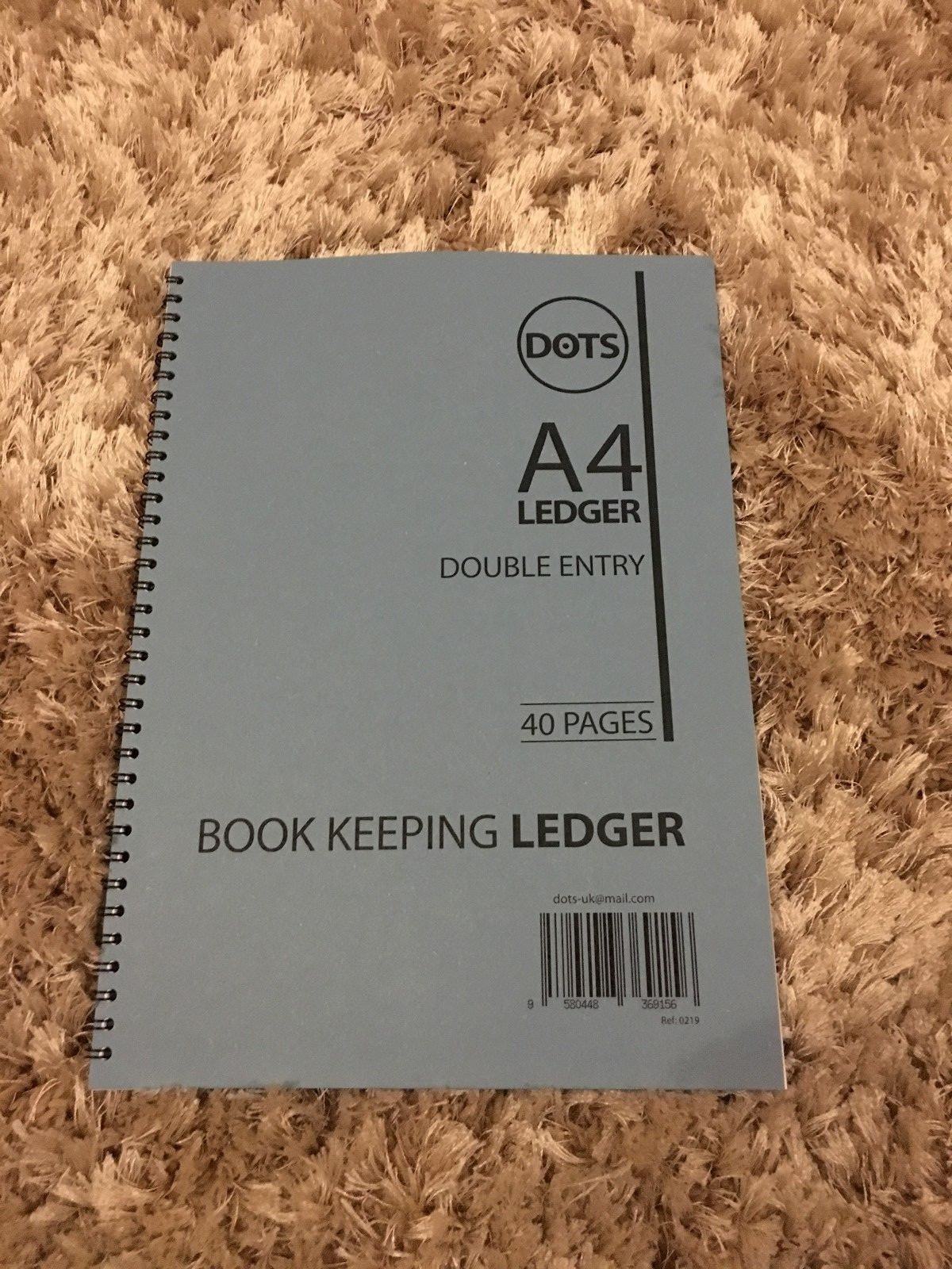 A4 LEDGER BOOK DOUBLE ENTRY-ACCOUNTS BOOK KEEPING LEDGER 40 PAGES Wire ...