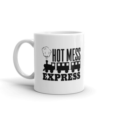 Hot Mess Express Funny Office Work Cup Gift Coffee Tea Ceramic Mug | eBay