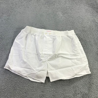 DEREK ROSE Boxer Short Mens Large Boxer Briefs Trunk Underwear White ...