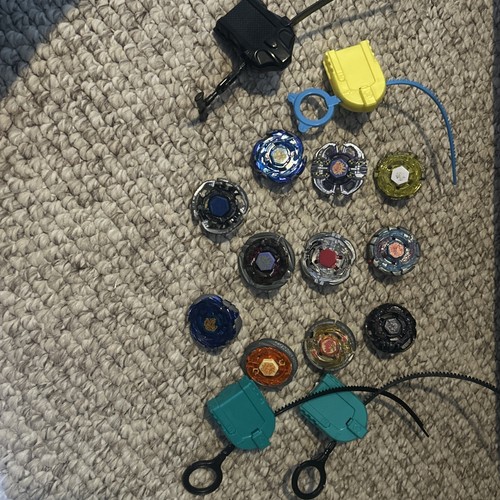 Beyblade Metal Fight Rare Assorted Parts 11 Beyblades And 4 Launchers ...