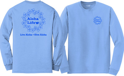 Aloha Life company's Long Sleeve Logo T-Shirt New dryblend 50/50 t ...