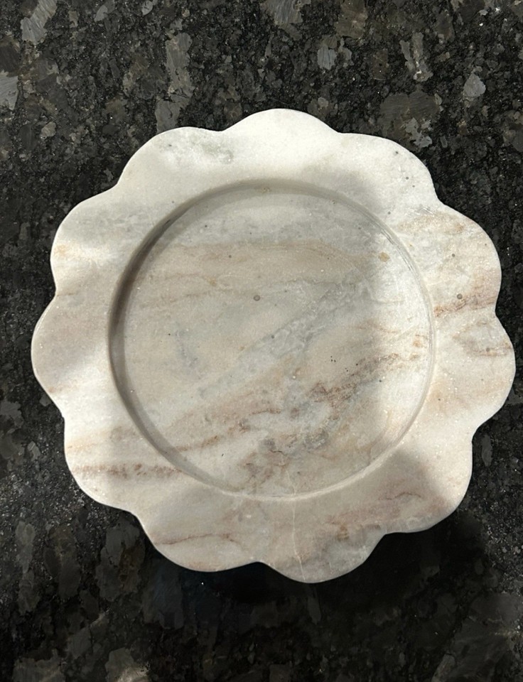 Brown White Gray MARBLE CANDLE TRAY Holder Threshold STUDIO MCGEE ...