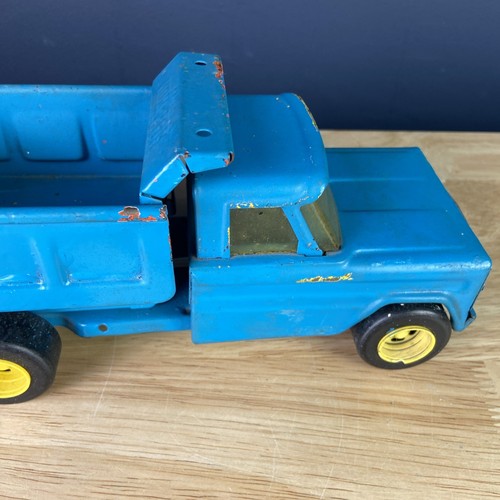 Vintage 1960s Ertl Structo Blue dump Truck Pressed Steel Lever | eBay