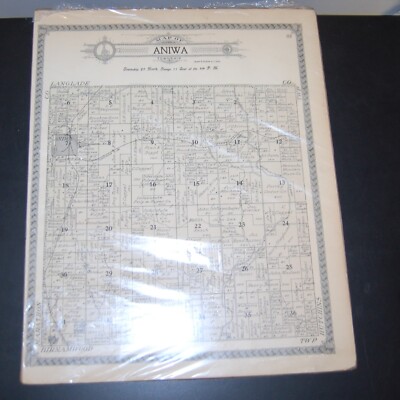 1912 Plat Map of Aniwa Township Shawano County WI | eBay