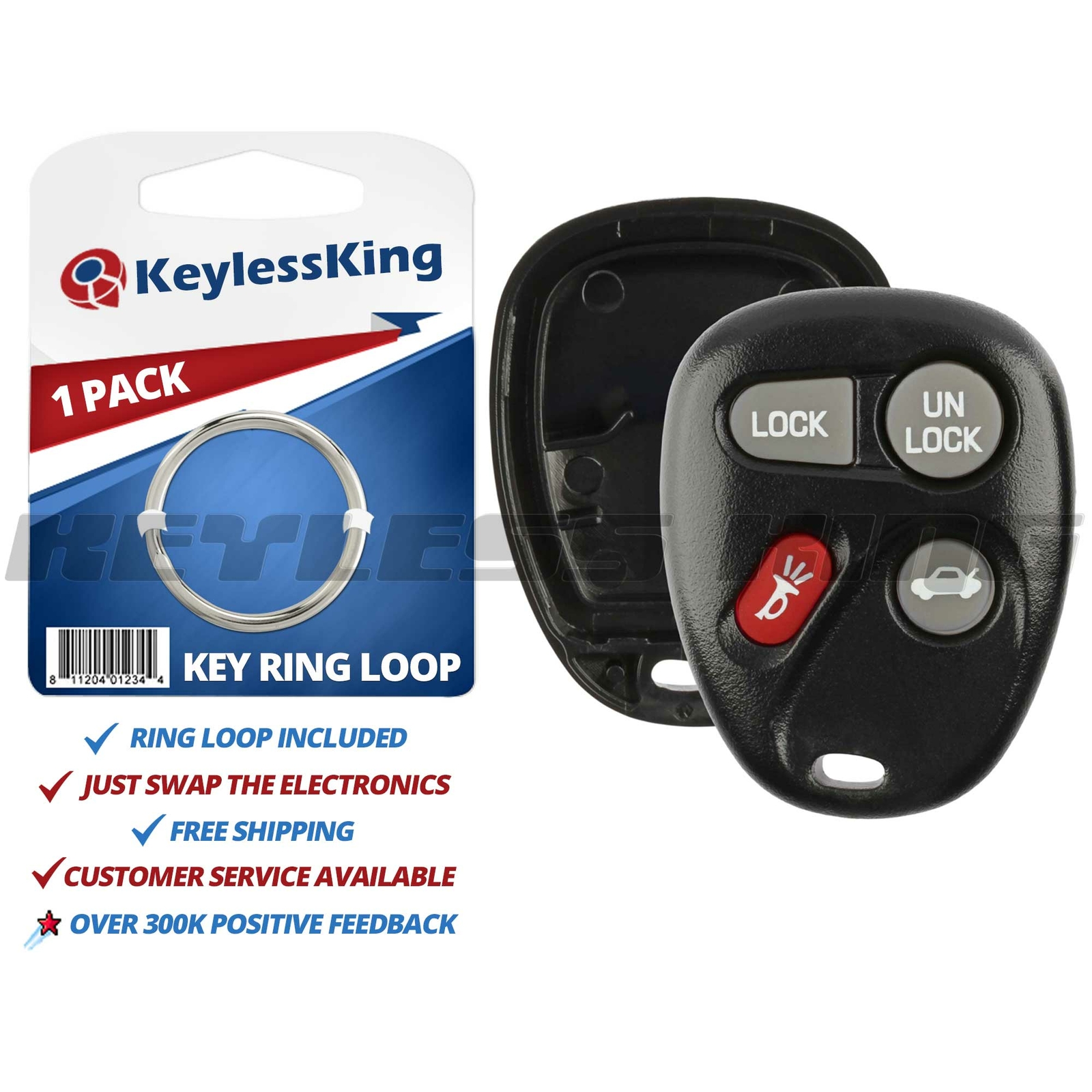 New Replacement Keyless Remote Key Fob Clicker Shell Case Button Pad ...