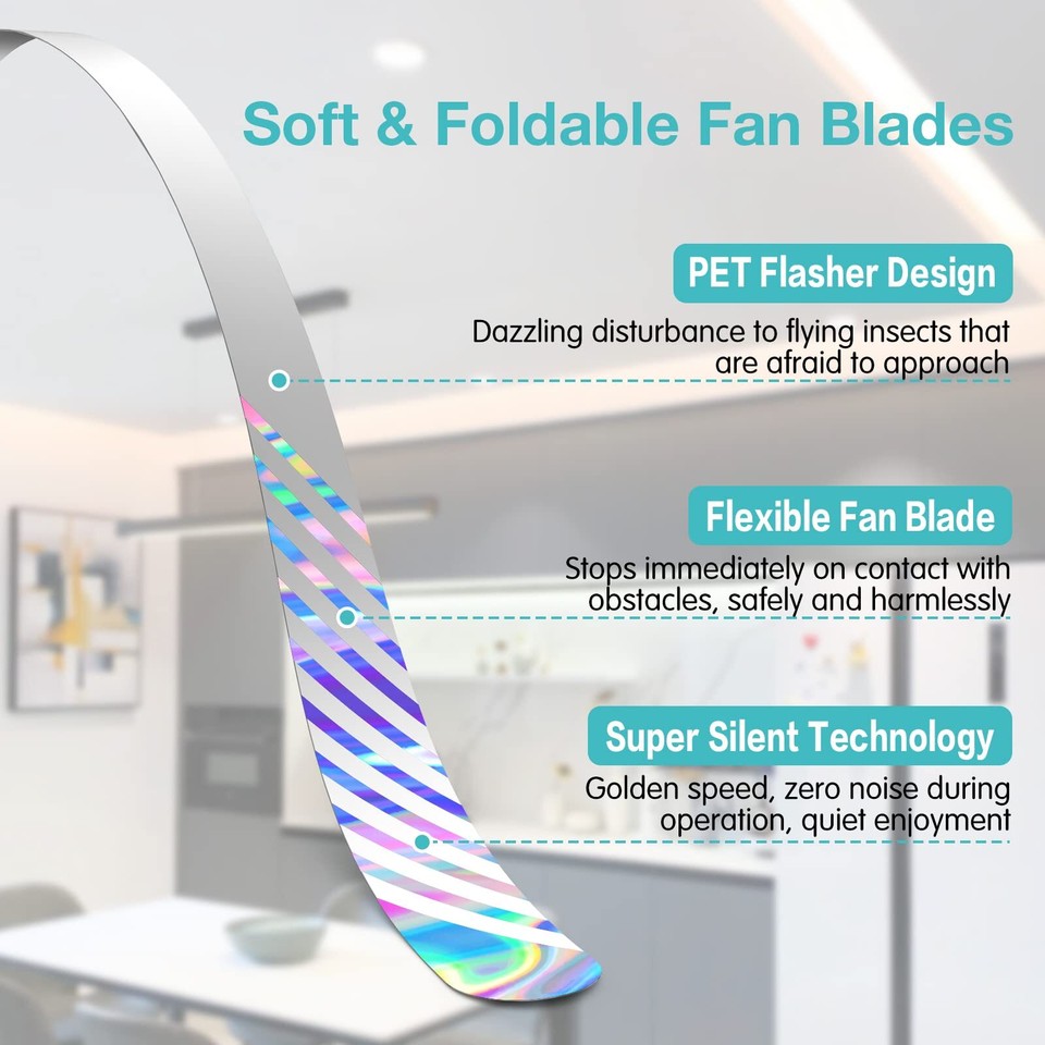 2/3/4PCS Fly Fans for Tables, Outdoor Indoor Keep Flies Away Table Top ...