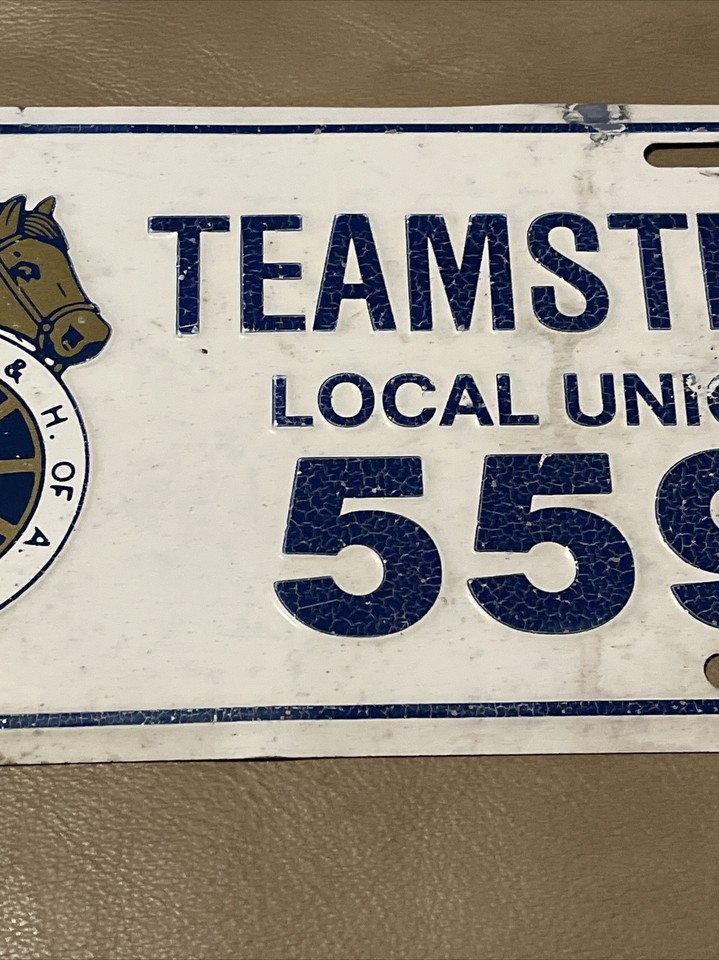 Teamsters Union Local 559 Booster License Plate Vintage Bloomfield ...