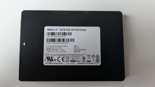 Samsung 1.9TB SSD Enterprise Storage Drive - MZ7LH1T9HMLT-00005 | eBay