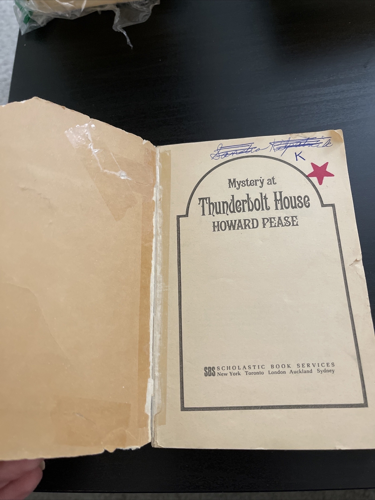 Mystery at Thunderbolt House by Howard Pease SBS Scholastic Book 1968 ...