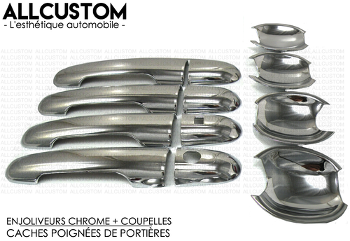 CHROM TURGRIFF TURGRIFFE BLENDEN RAHMEN ABDECKUNG für MERCEDES W639 ...