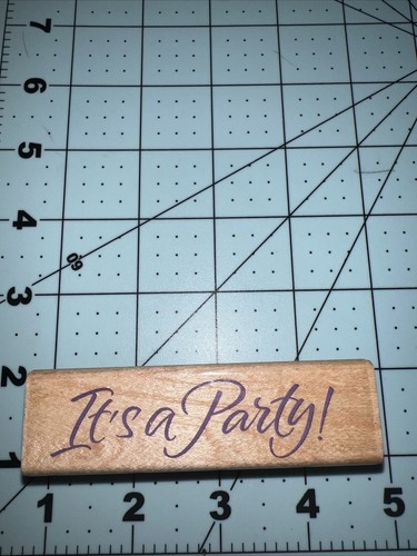 Rubber Stampede Wooden Stamp It's A Party! Invitation A2460D | eBay