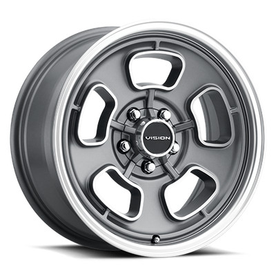4 New 17x8 Vision 148 Shift Grey Machined Face/Lip 5x120.65 5x4.75 ET0 ...