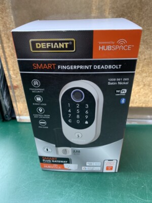 Defiant Smart Fingerprint Deadbolt in Satin Nickel 1009 561 265 ...