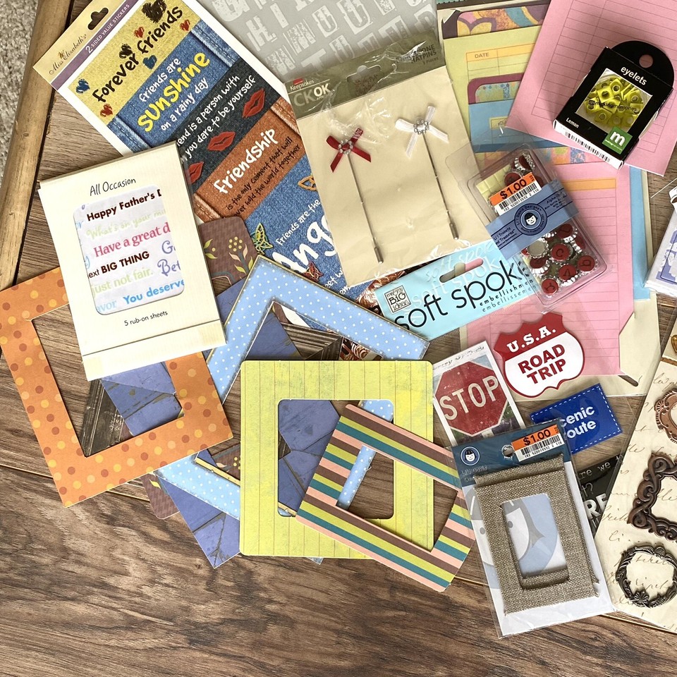 LOT NOS Scrapbooking Card Making Craft Albums Papers Stickers Bling ...