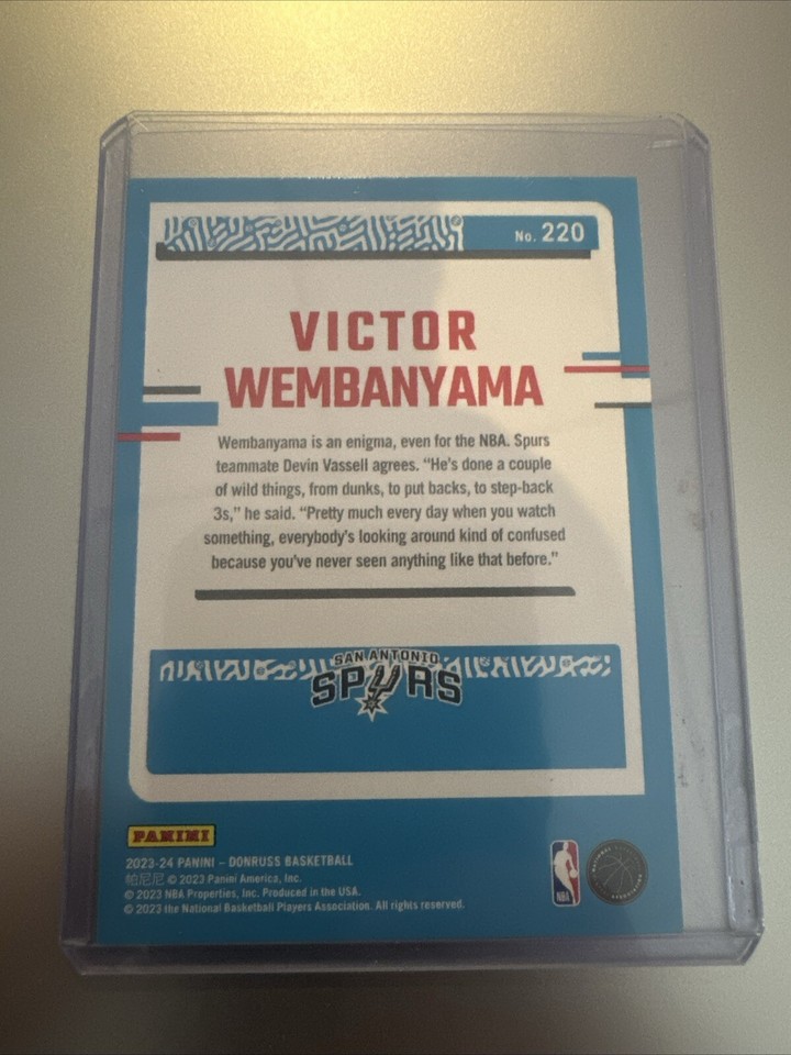 2023-24 Panini Donruss - Rated Rookie #220 Victor Wembanyama (RC) | eBay