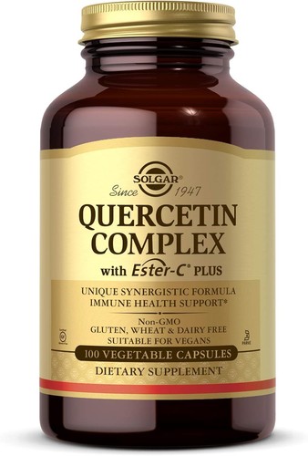 Solgar Quercetin Complex with EsterC Plus Vegetable Capsules Supports ...