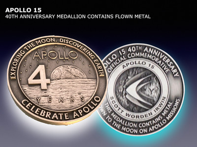 APOLLO 15 40TH ANNIVERSARY COIN NASA MEDAGLIONE | eBay