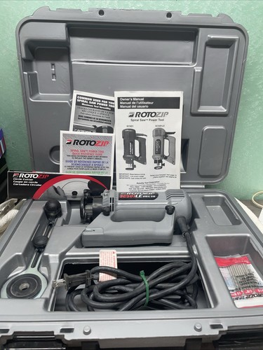 Rotozip Spiral Saw Model SCS01LE, w/ Zip Mate Attachment, Case & Owners ...
