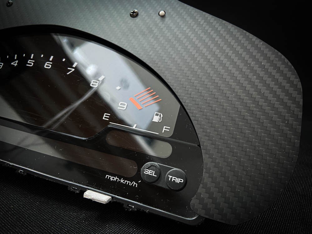 Twill Dry Carbon Fiber S2000 Cluster Conversion Bezel for 96-00 EK ...