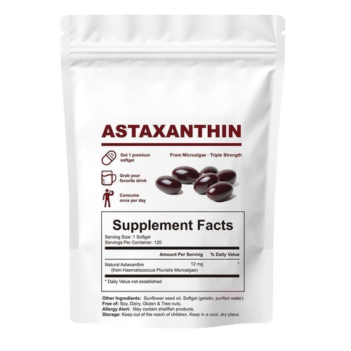 Astaxanthin 12mg Softgels | Premium Astaxanthin Antioxidant Supplements ...