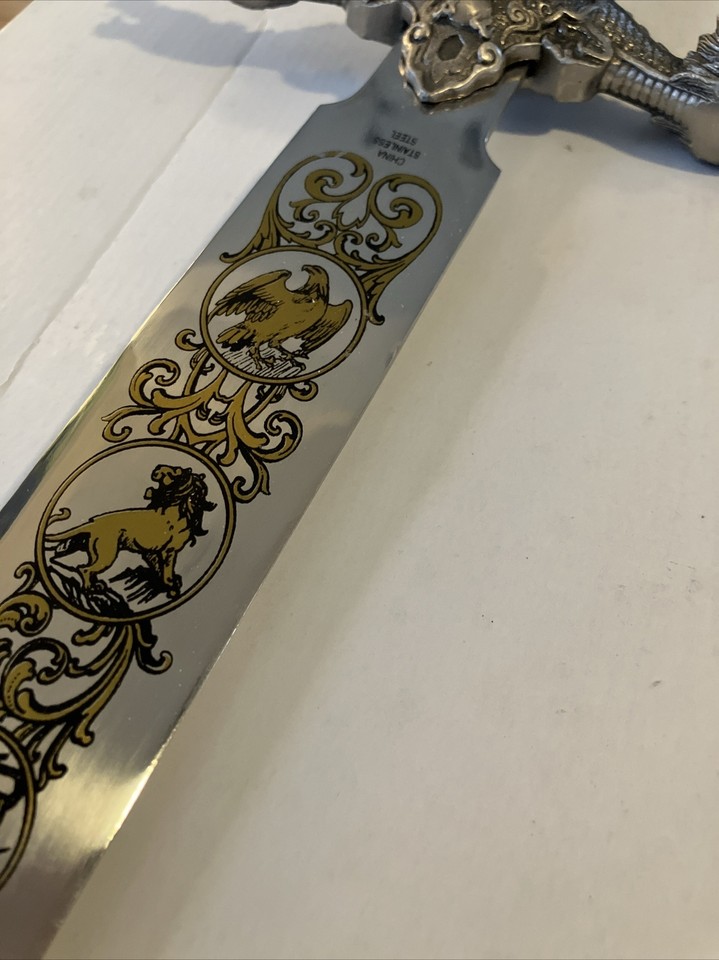Vintage Fantasy Dragon Head Handle Stainless Steel Double Edge 37 ...