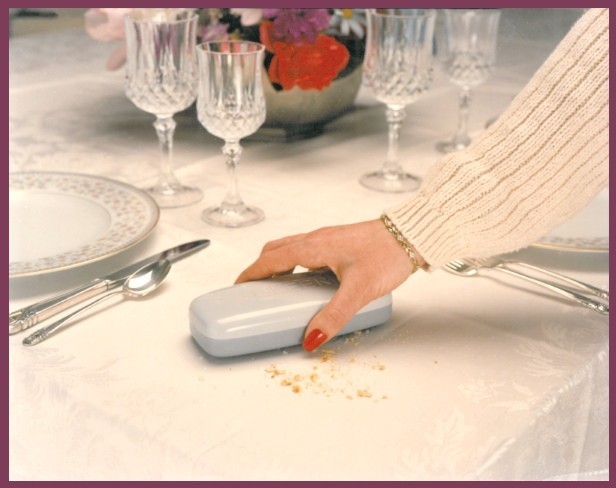 Set of 2 table crumb sweepers catcher tablecloth crumber brush silent ...