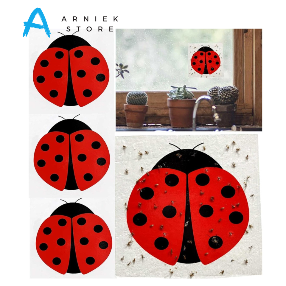 Flower Fly Trap Stickers Window Bug Catcher Insect Killer Sticky Paper ...