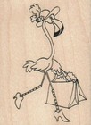 Flamingo Shopping 2 1/4 x 3" Rubber Stamp, Flamingo Stamp | eBay
