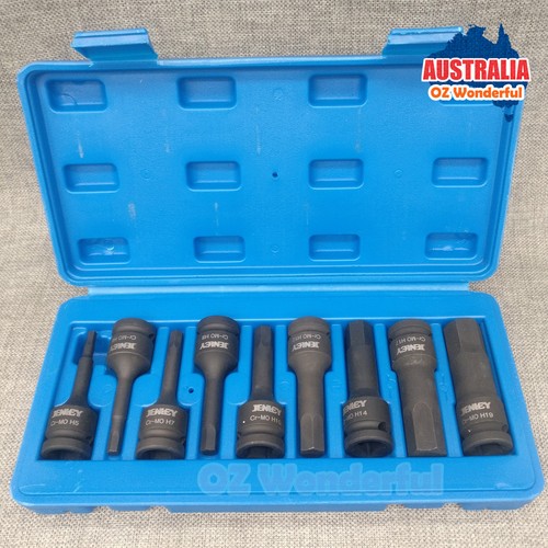 9pcs H Type H5 H6 H7 H8 H10 H12 H14 H17 H19 Impact CR-MO Socket Adapter ...