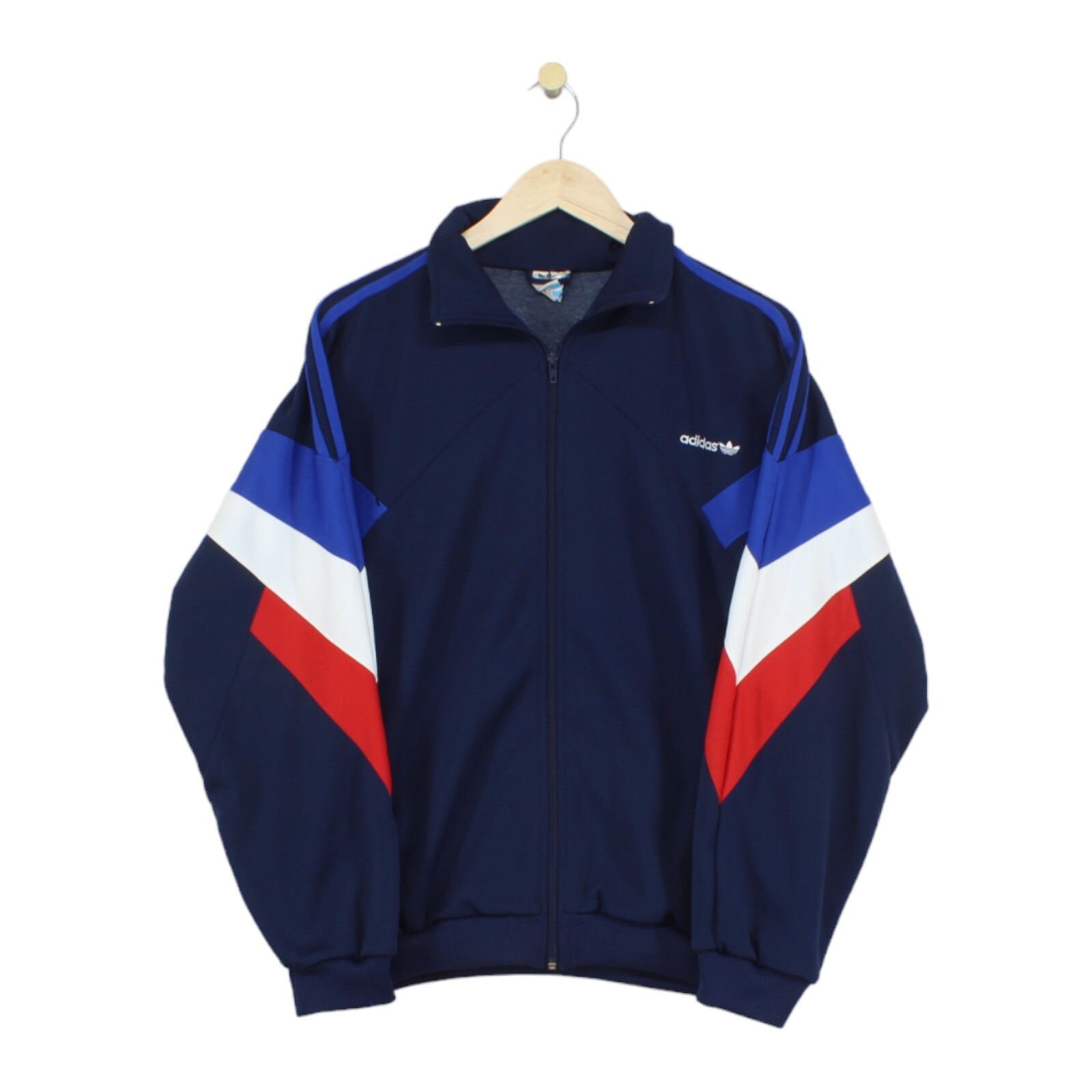 Vintage Adidas Track Jacket France 90s Blue Oversized… - Gem